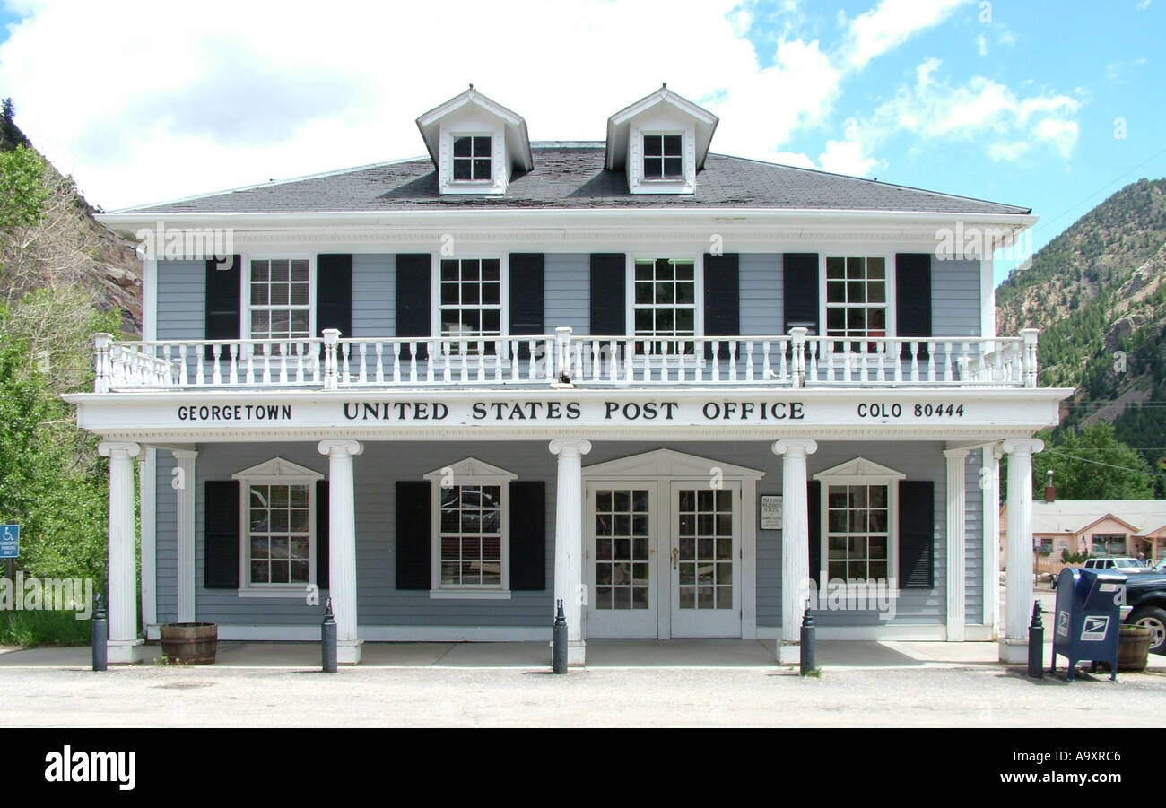 US Post-Office, building of gold grave time, USA, Colorado, Georgetown ...