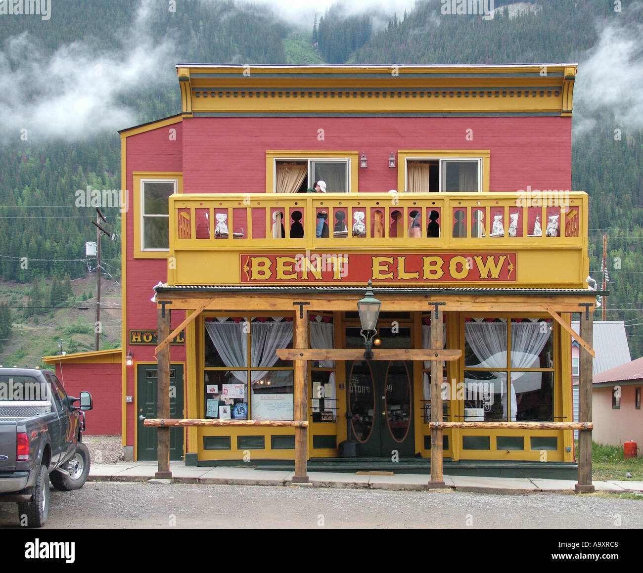 Bent Elbow building, building of gold grave time, USA, Colorado ...