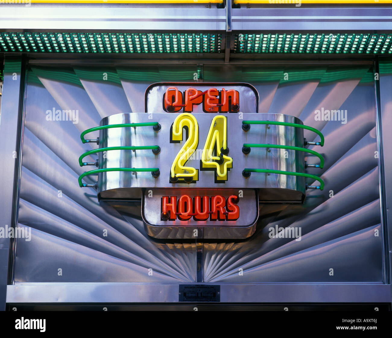 NEON OPEN 24 HOURS SIGN Stock Photo - Alamy