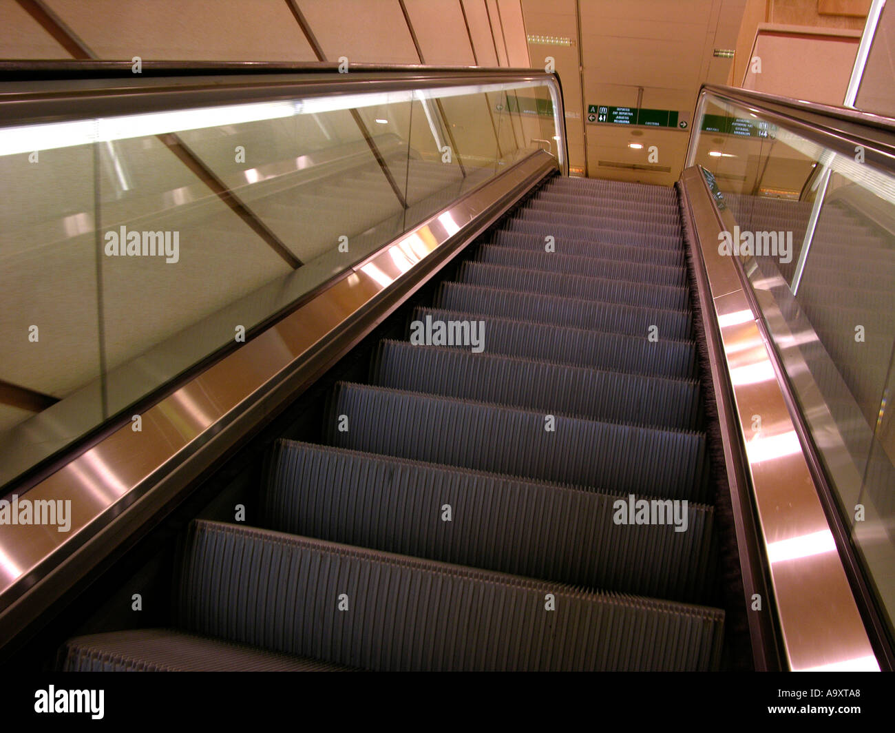 low angle view of an escalator Stock Photo - Alamy