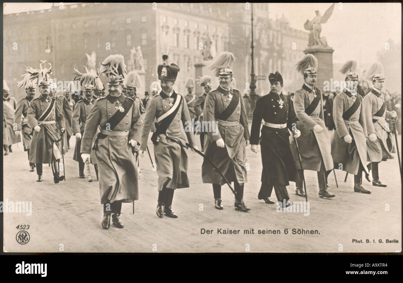 Wilhelm Ii Six Sons Stock Photo - Alamy
