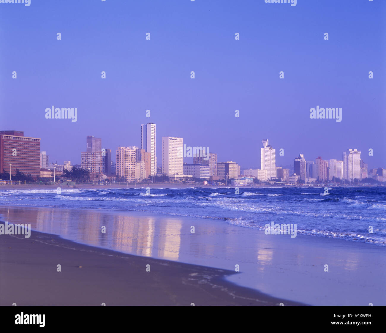 OCEAN FRONT SKYLINE DURBAN EASTERN CAPE KWAZULU NATAL SOUTH AFRICA ...