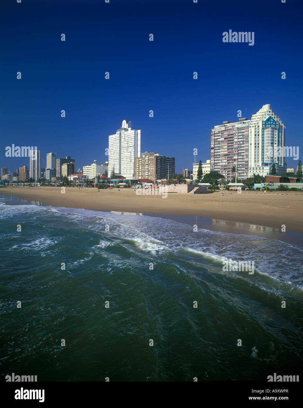OCEAN FRONT SKYLINE DURBAN EASTERN CAPE KWAZULU NATAL SOUTH AFRICA ...
