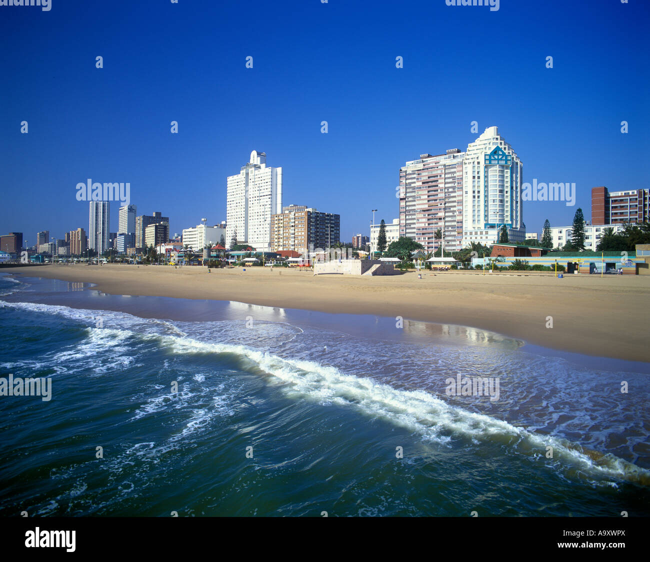 OCEAN FRONT SKYLINE DURBAN EASTERN CAPE KWAZULU NATAL SOUTH AFRICA ...