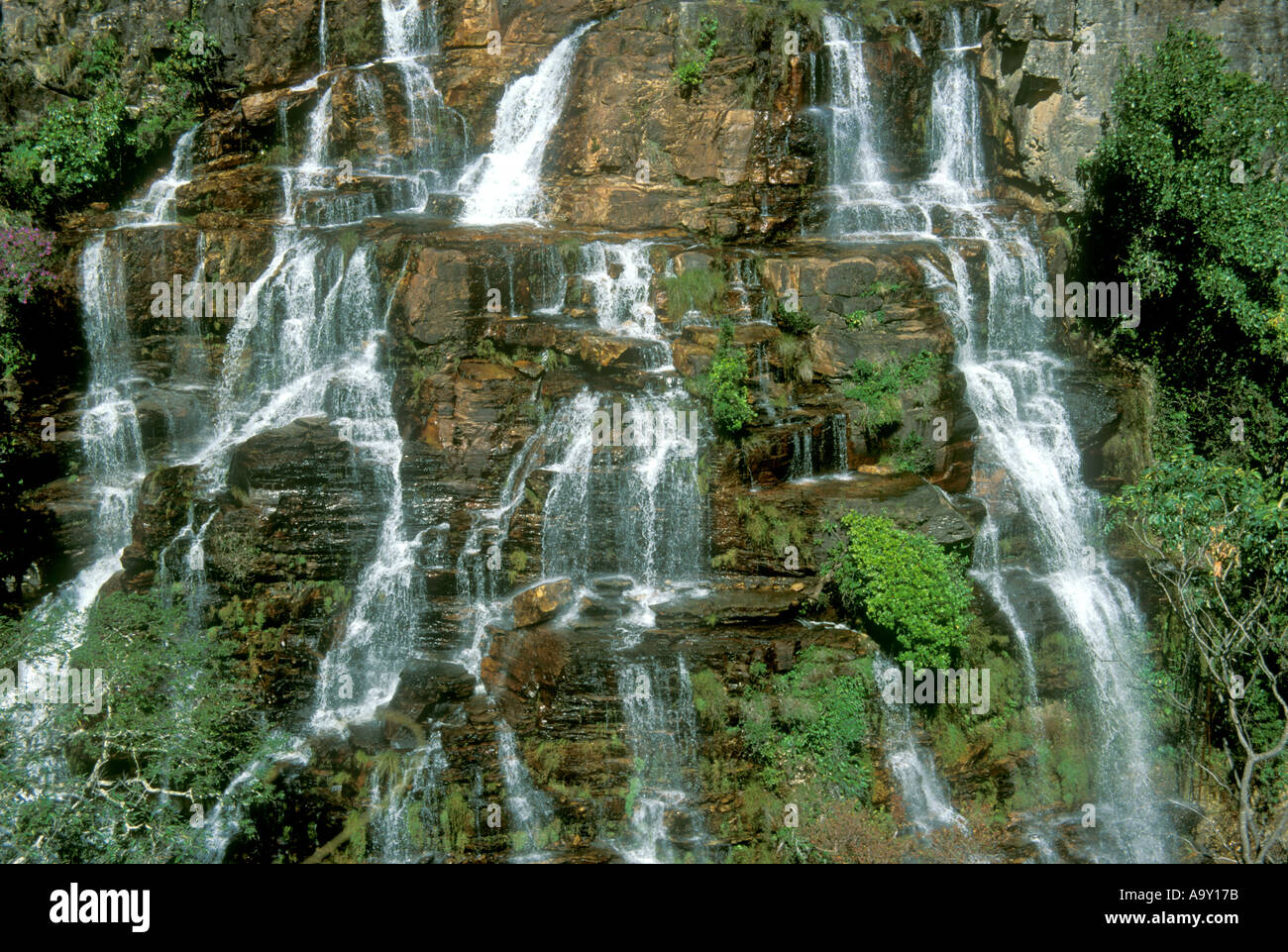 Waterfall Almecegas 1 Chapada dos Veadeiros Goias Brazil Stock Photo ...