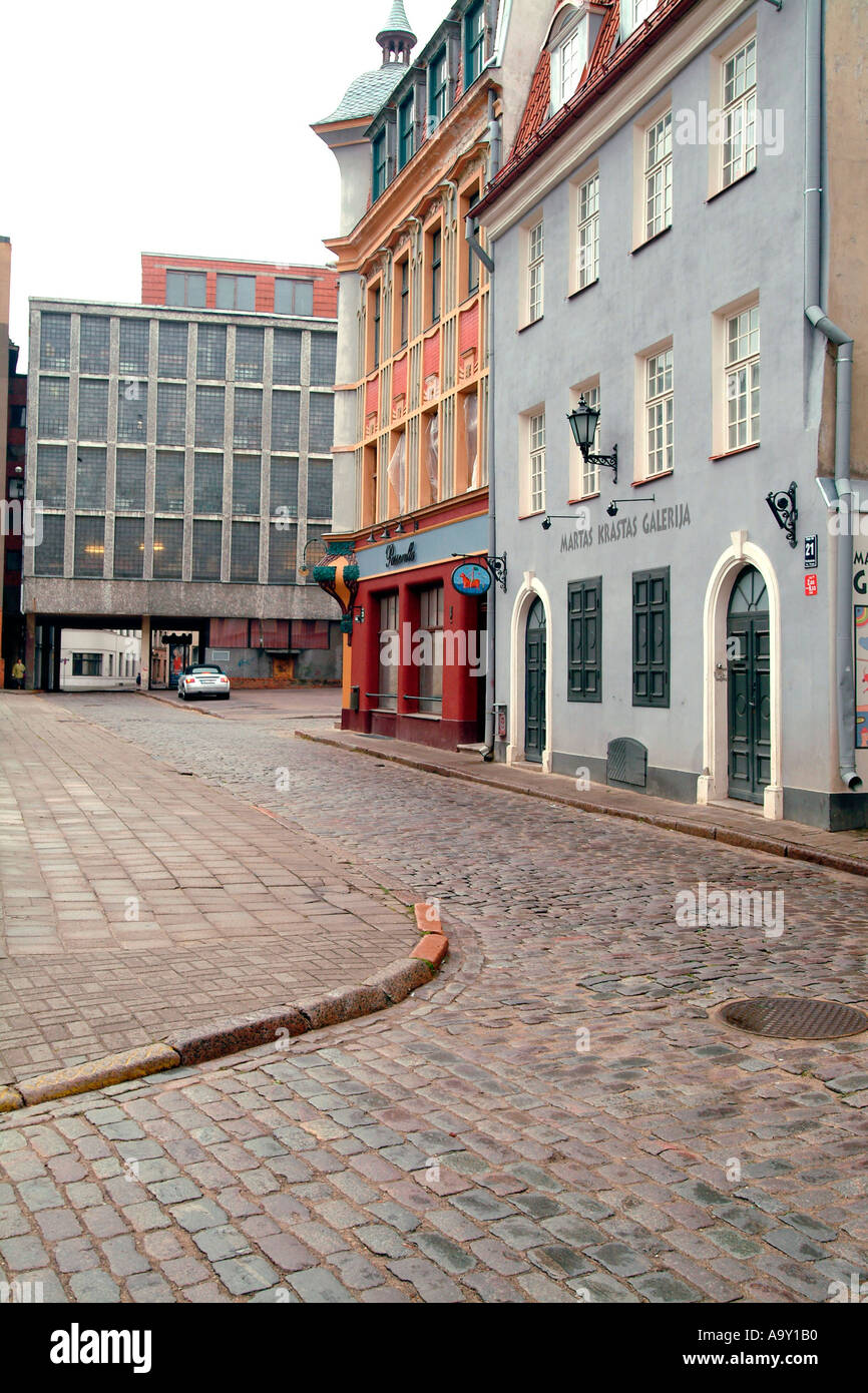 Soviet and traditional architecture in Riga Latvia Stock Photo - Alamy