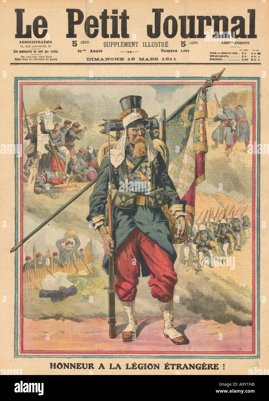 French foreign legion flag hi-res stock photography and images - Alamy