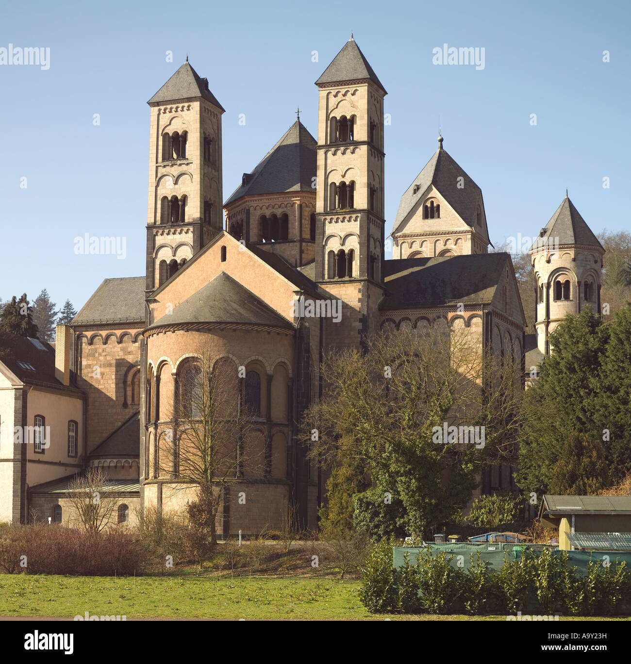 Maria Lach Benedictine Abbey, near Koblenz, Germany Stock Photo - Alamy