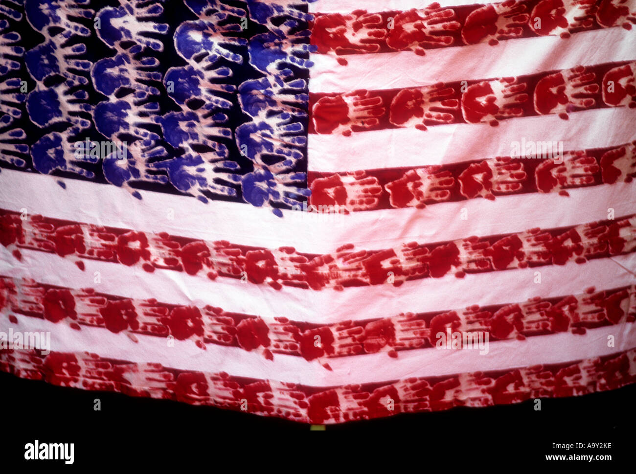 American Flag in Poster Color Stock Photo - Alamy