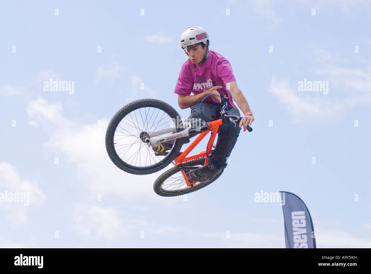 Mountain Biking Stunt Stock Photo - Alamy