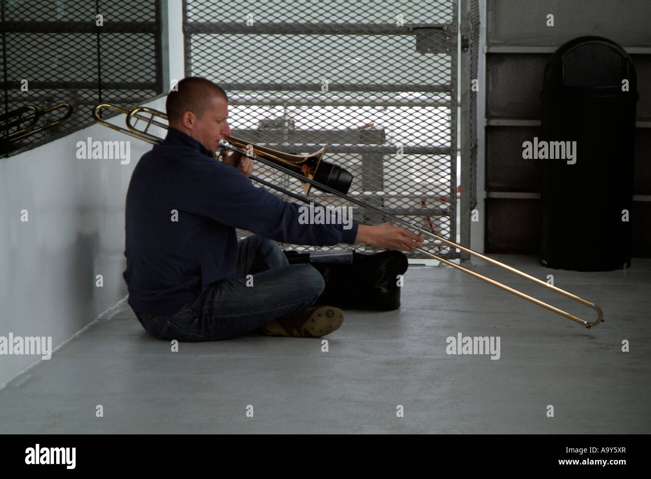 Learning trombone hi-res stock photography and images - Alamy