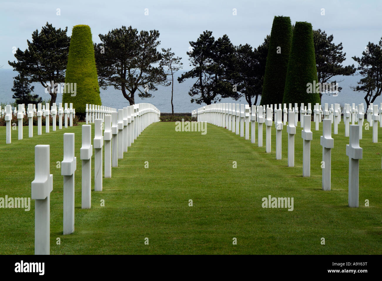 Normandy Military American Cemetery Omaha Beach northern France Europe ...