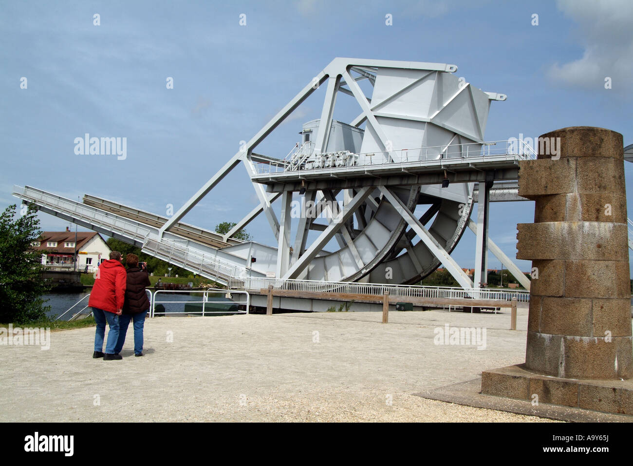 Pegasus Bridge crosses the Caen Canal at Ranville Benouville Normandy ...