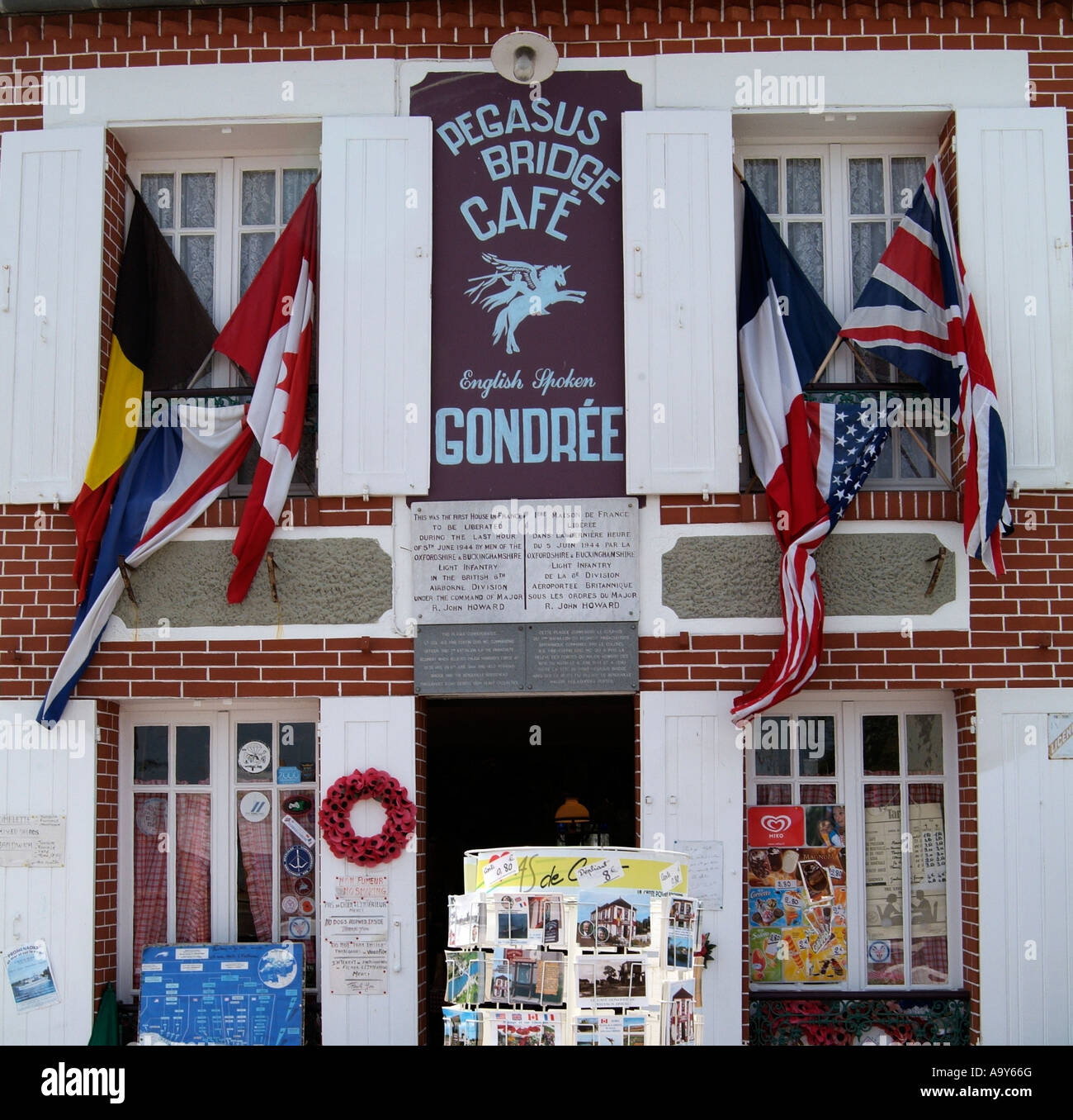 Pegasus Bridge cafe Normandy France Europe Stock Photo - Alamy