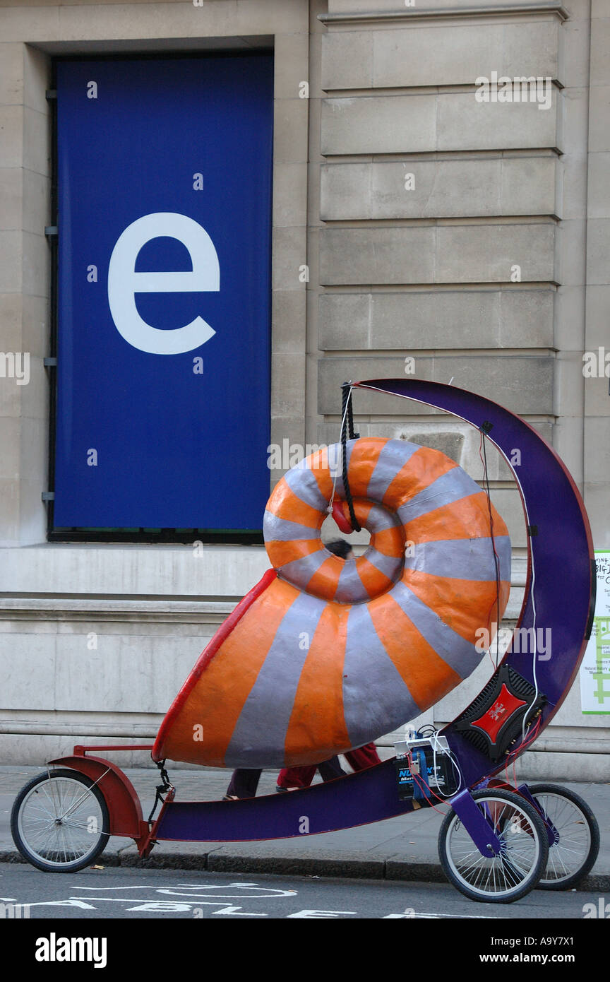 A conch shell speaker outside the science museum in London on the big ...