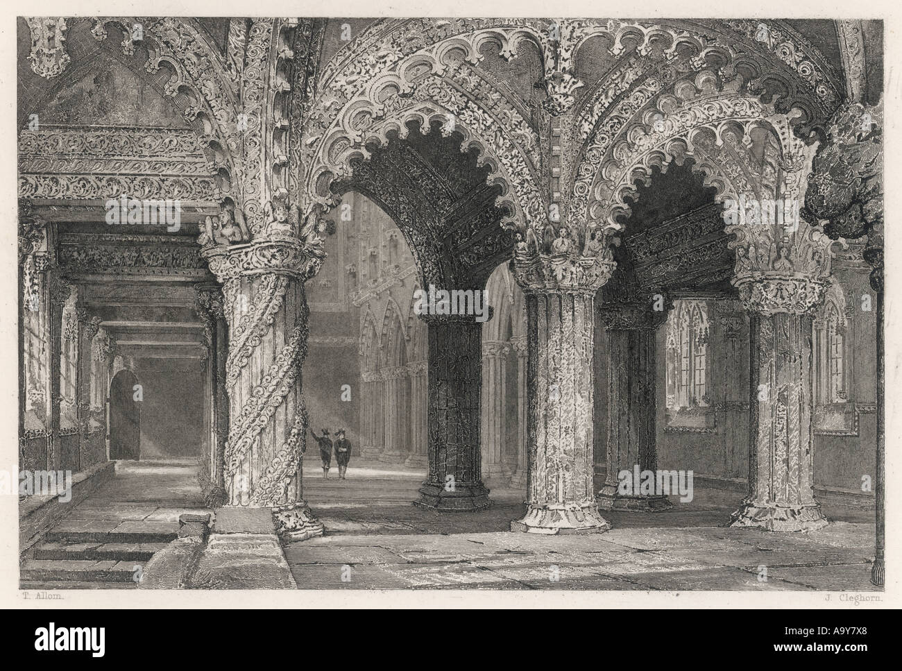 Rosslyn Chapel 1835 Stock Photo - Alamy