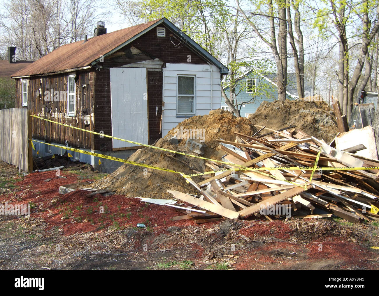 House being razed Stock Photo - Alamy