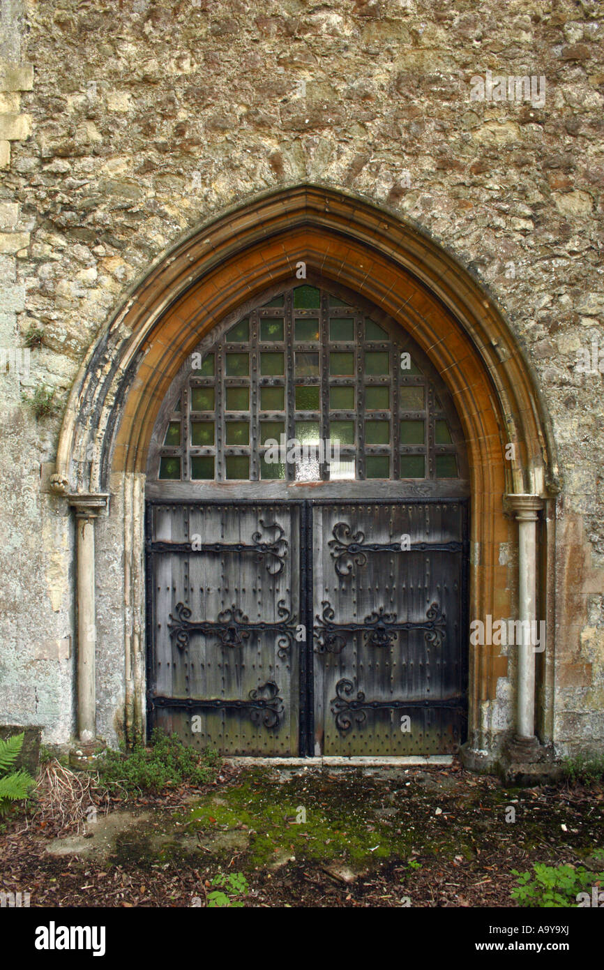 The old Crypt doors at Saint Leonards church in Hythe, Kent, England ...