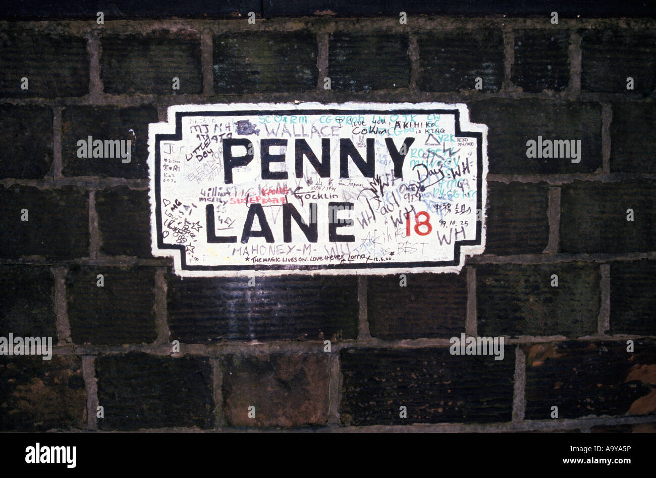 Penny Lane sign, Penny Lane, Liverpool, England, UK Stock Photo - Alamy