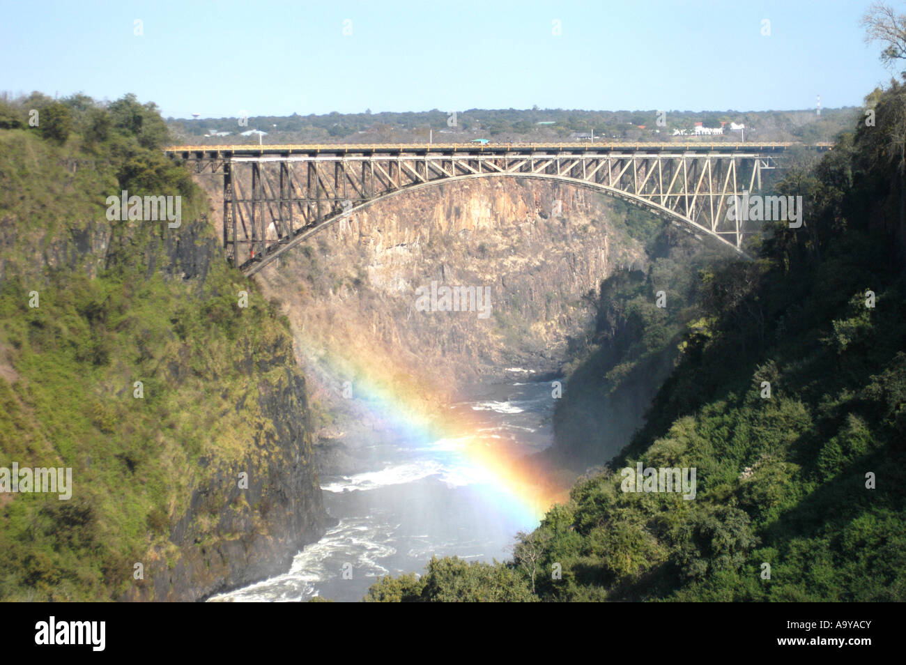 Bridge on Zambezi river Zambia Stock Photo - Alamy