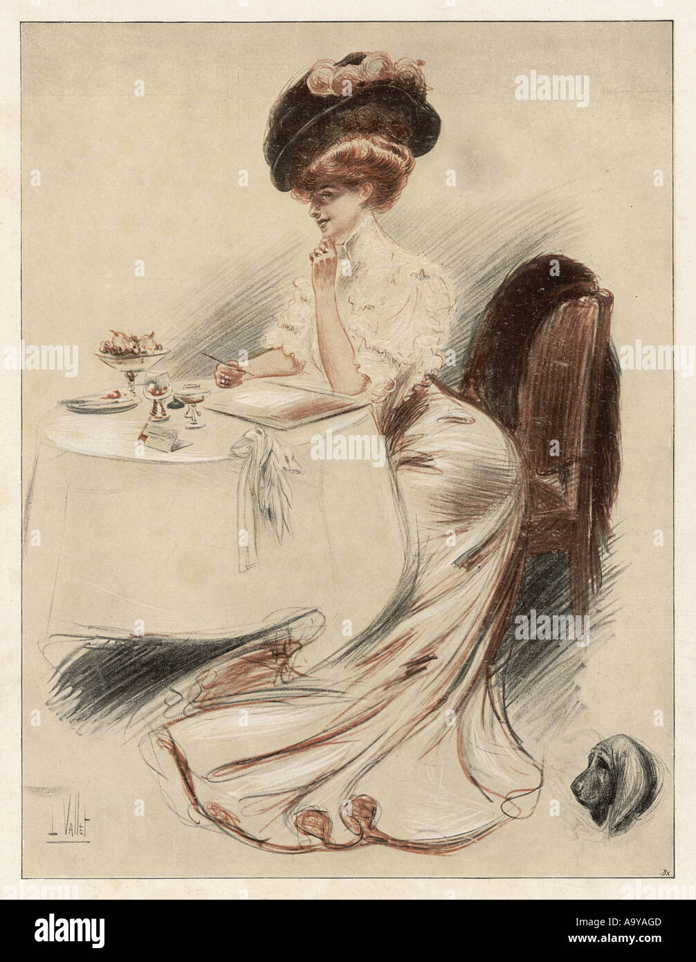 Lady Writer Hesitates Stock Photo - Alamy