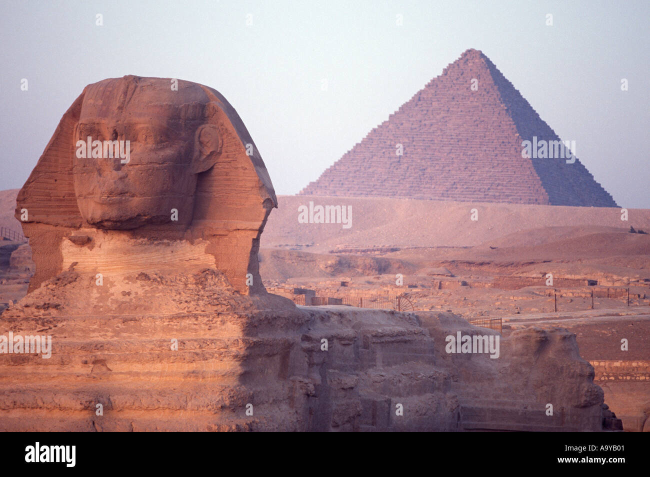 Sphinx and Pyramids at Giza Egypt SB Stock Photo - Alamy