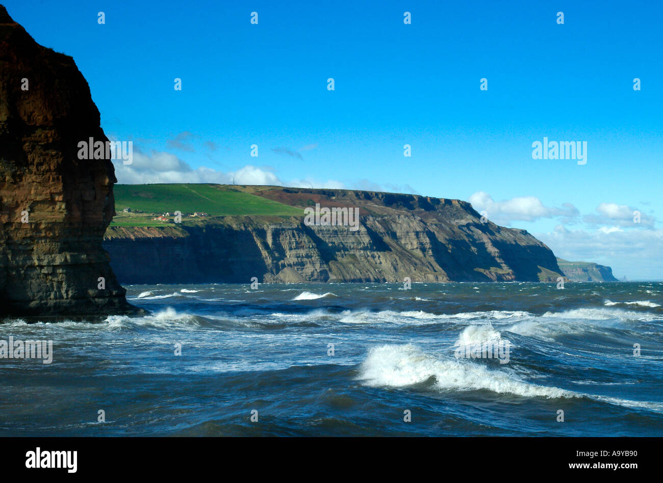 Boulby cliff is the highest cliff in england hi-res stock photography ...