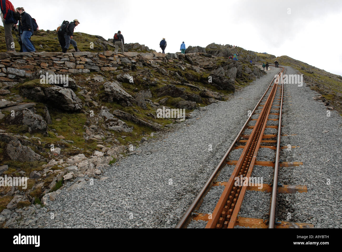 Walking Path beside Railroad Track shortly before reaching Summit of ...