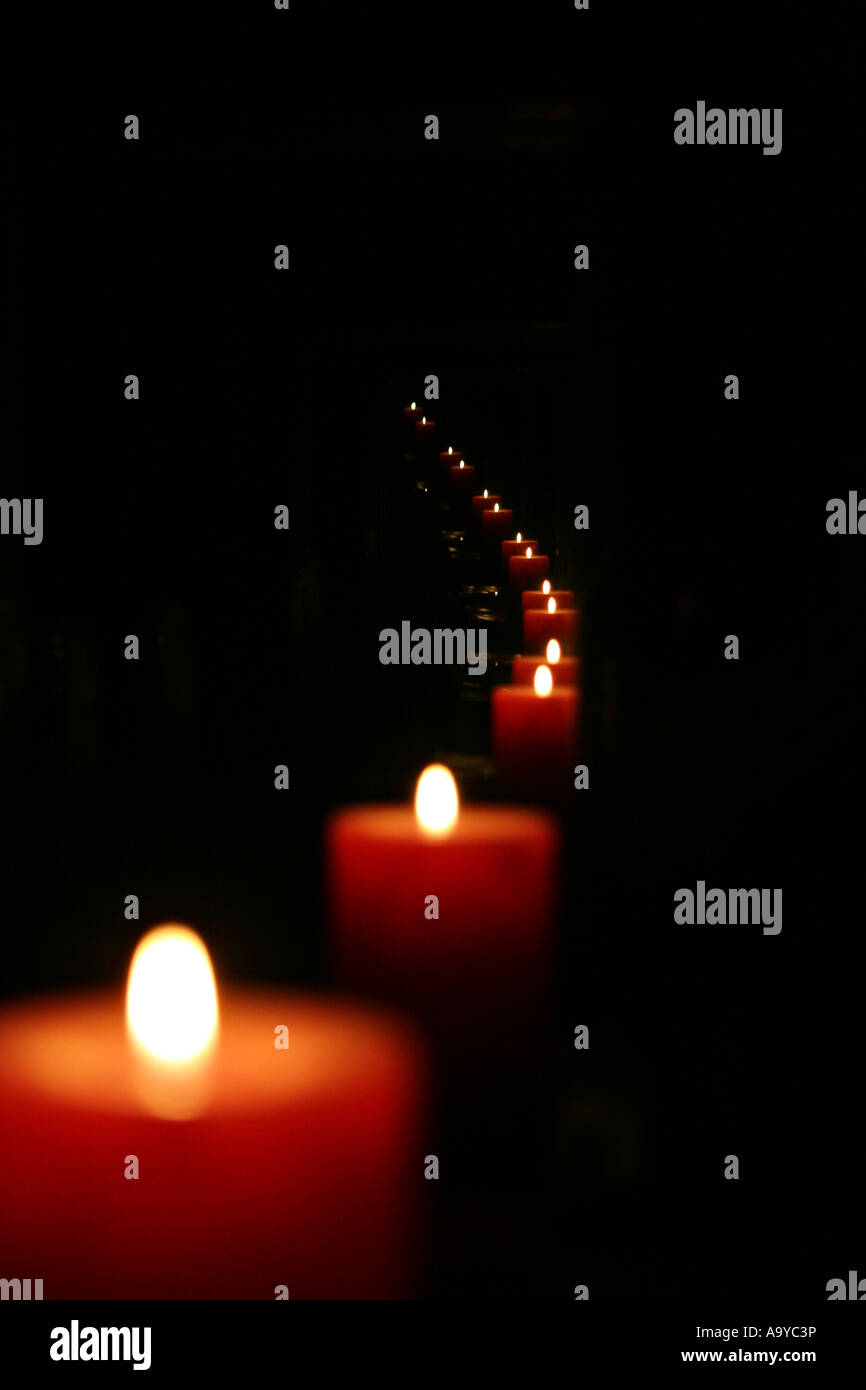 A candle in the mirror Stock Photo - Alamy