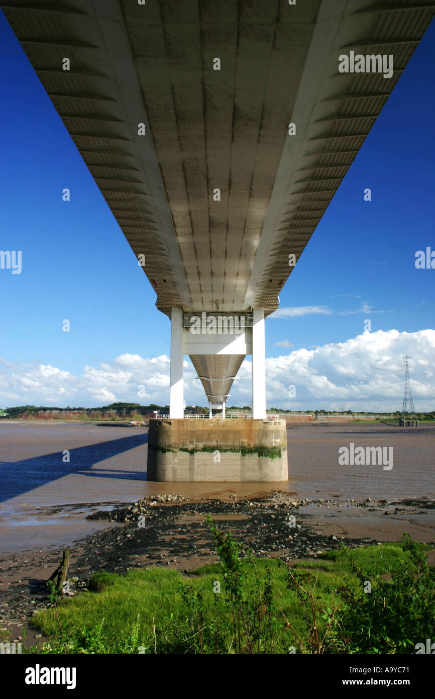 A view of the underside of the Severn Bridge Stock Photo - Alamy