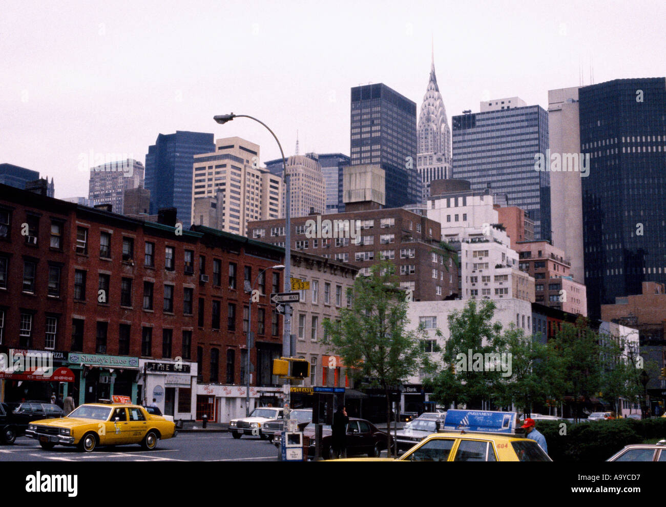Manhattan Island in New York City in the United States of America USA ...