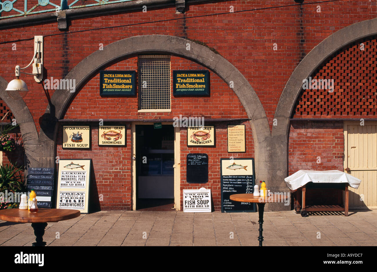 A traditional fish shop and cafe on the Lower Promenade at Brighton ...