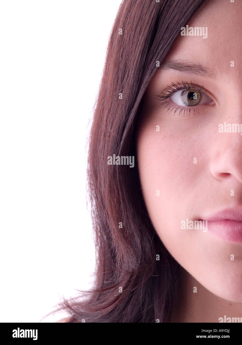 Young woman looking directly into the camera Stock Photo - Alamy