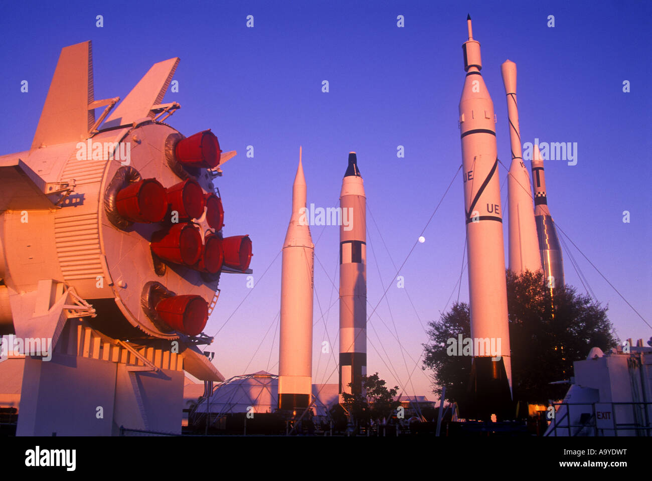 SATURN 1B BOOSTER ARRAY AT ROCKET GARDEN KENNEDY SPACE CENTER VISITOR ...