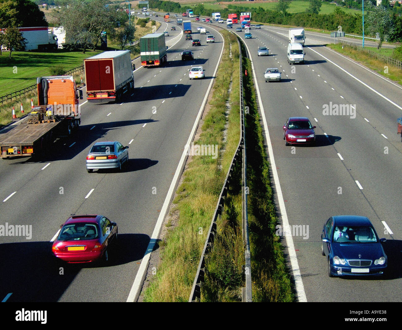 Traffic on UK motorway Stock Photo - Alamy