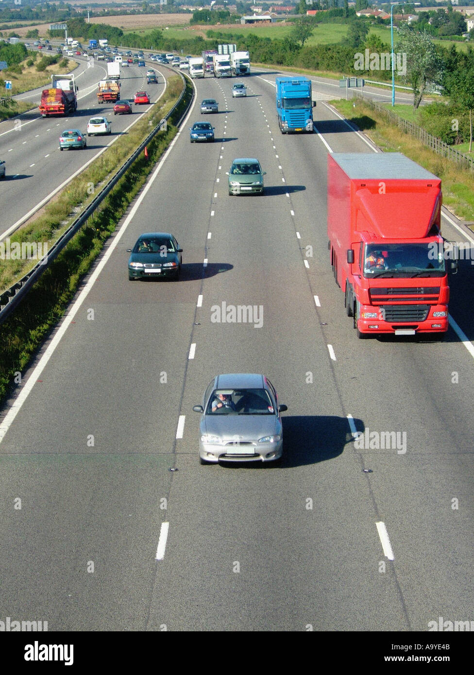 Traffic on UK motorway Stock Photo - Alamy