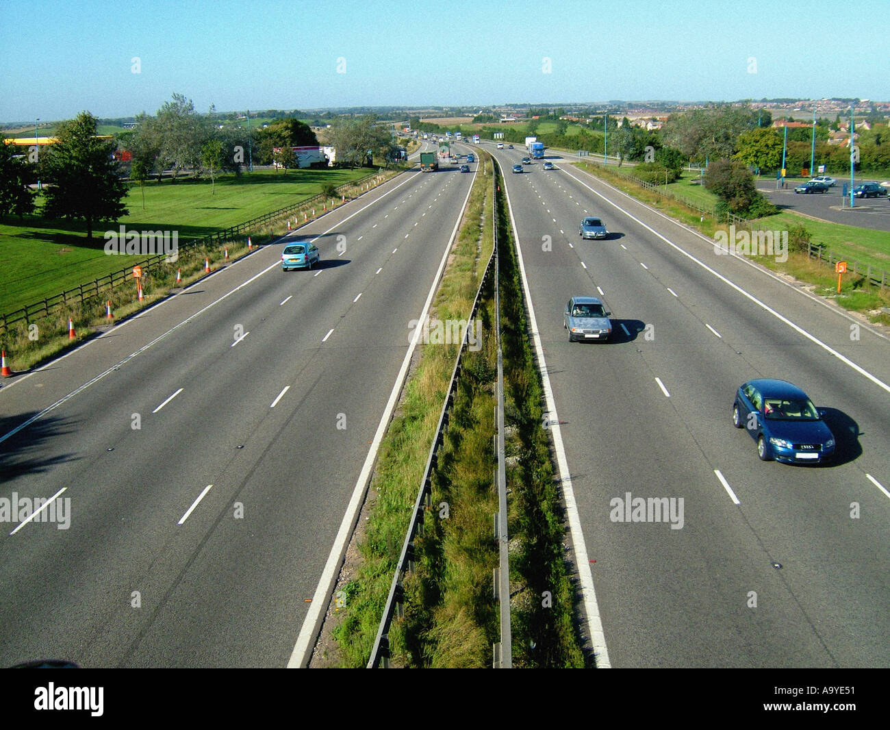 Traffic on UK motorway Stock Photo - Alamy