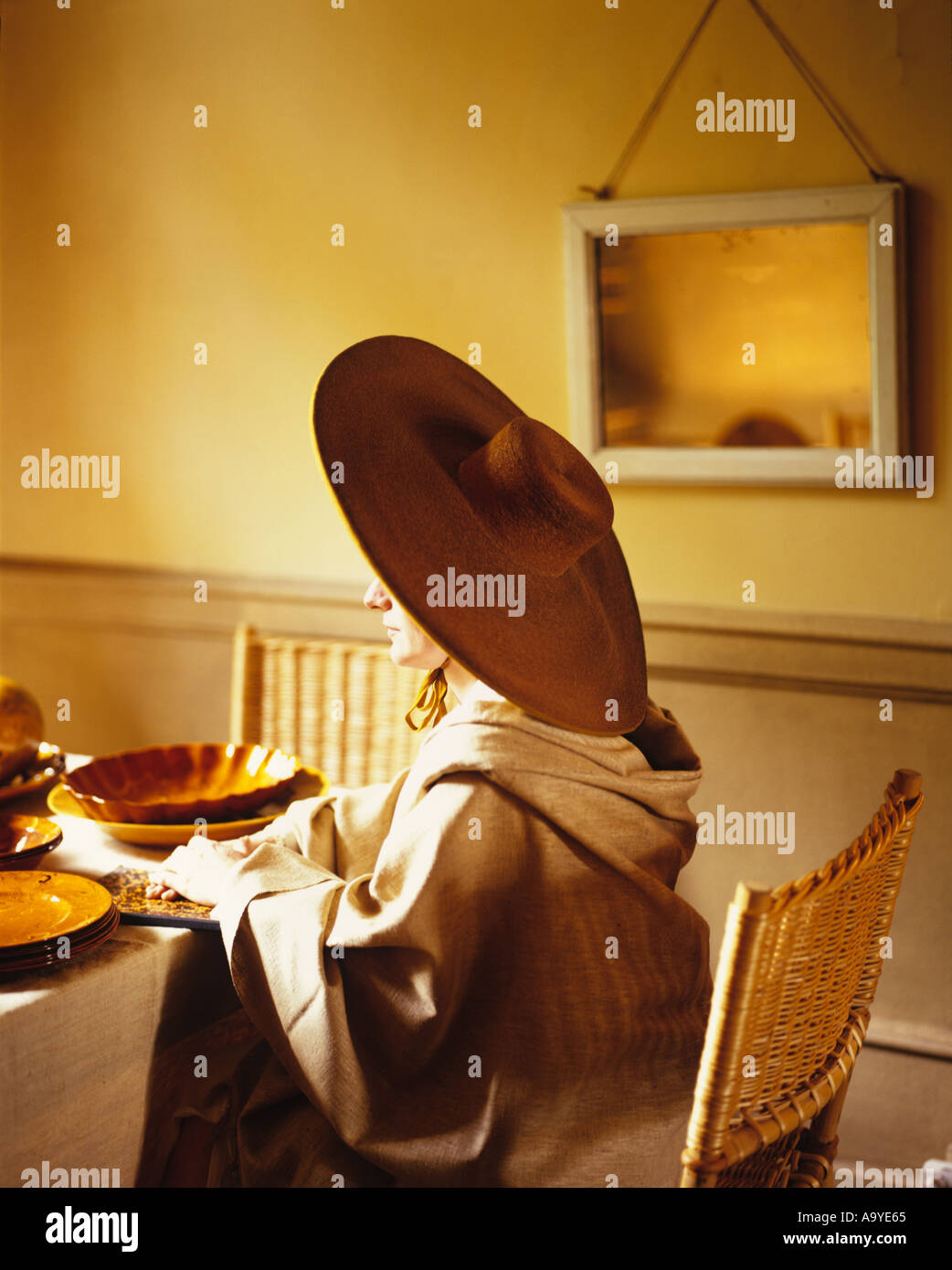 ANTIQUE STRAW HAT Stock Photo - Alamy