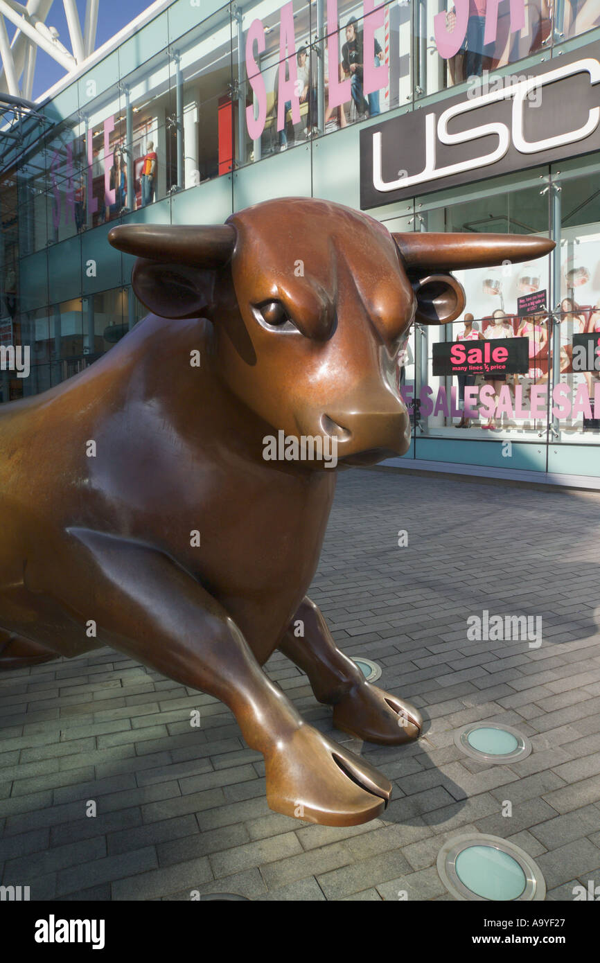 Statue of a Bull "Bull Ring" Birmingham England Stock Photo - Alamy