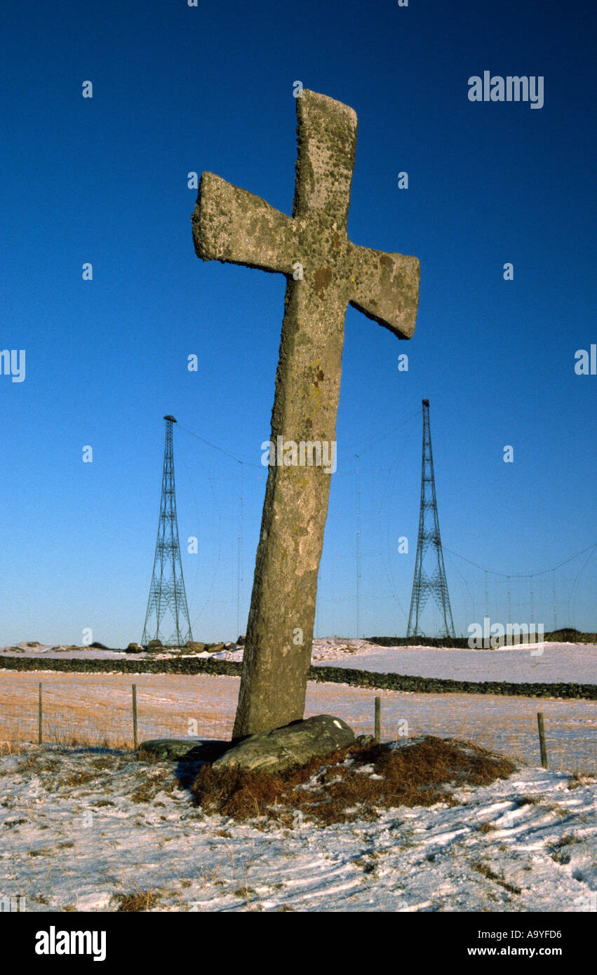 Stone cross , 1000 years old, at Kvitsøy Stock Photo - Alamy