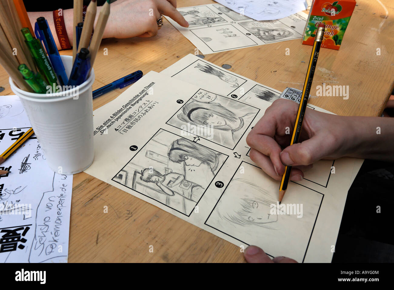 Manga drawing hi-res stock photography and images - Alamy