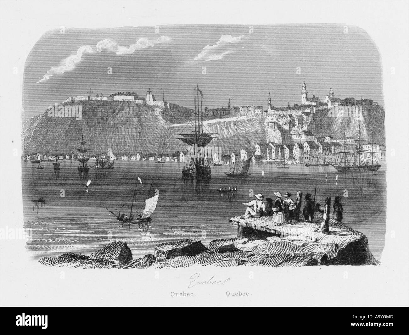 Quebec historical Black and White Stock Photos & Images - Alamy