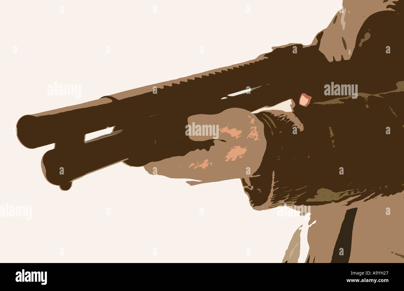 Cartoon firing gun hi-res stock photography and images - Alamy