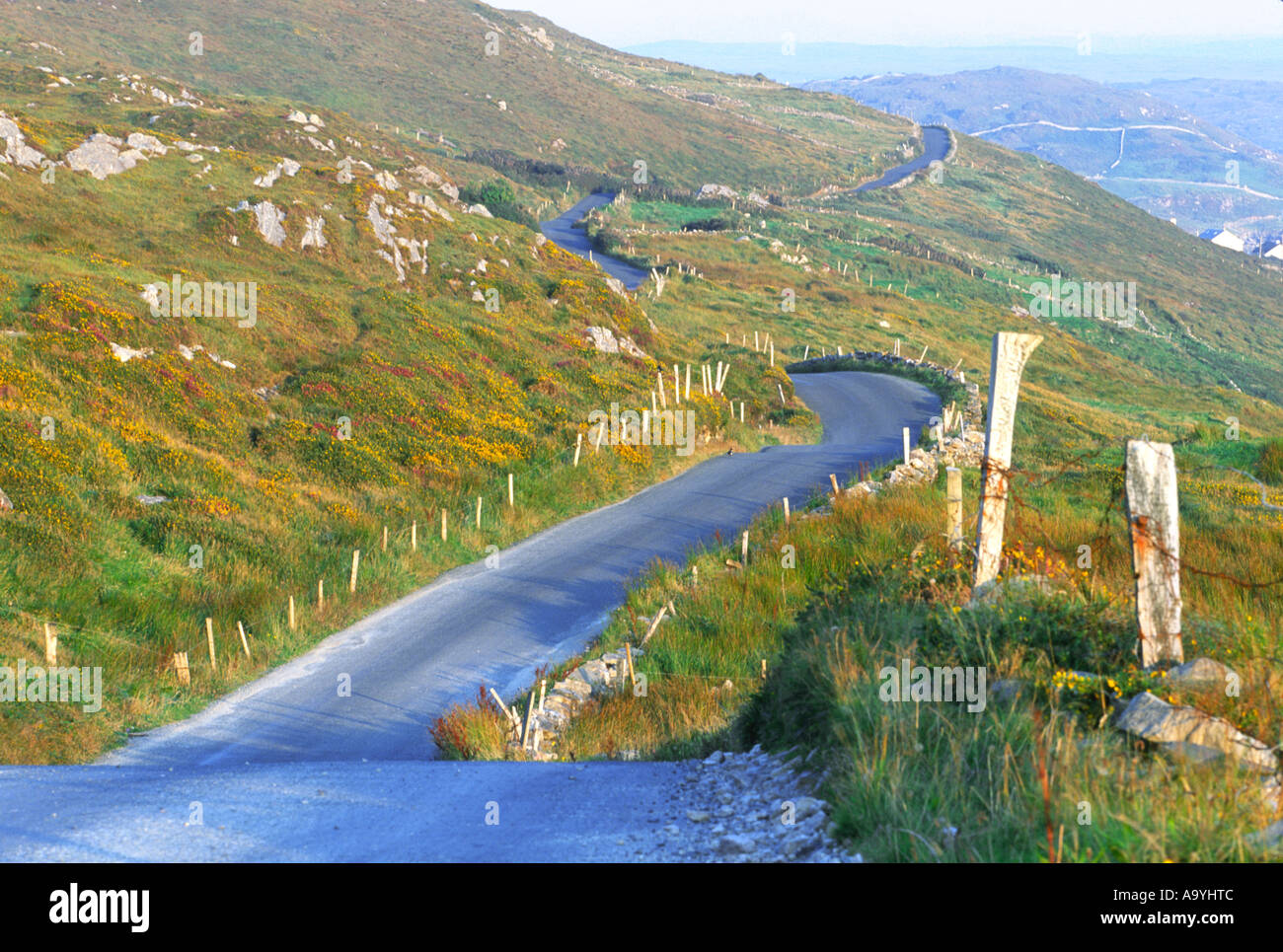 A winding countryside road in the Connemara of Ireland Stock Photo - Alamy