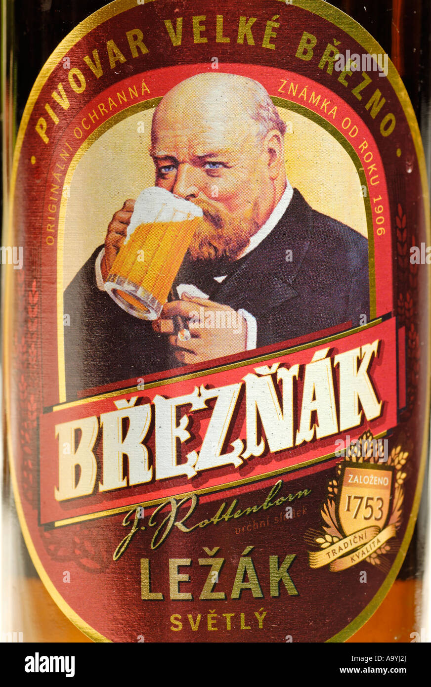 Czech beer, beer from Usti nad Labem, Bohemia, Czech Republik Stock ...