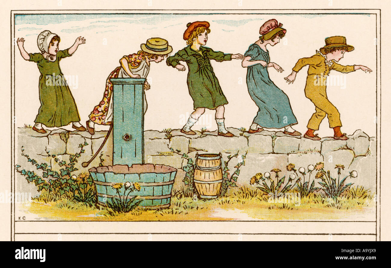 Follow the leader line children hi-res stock photography and images - Alamy