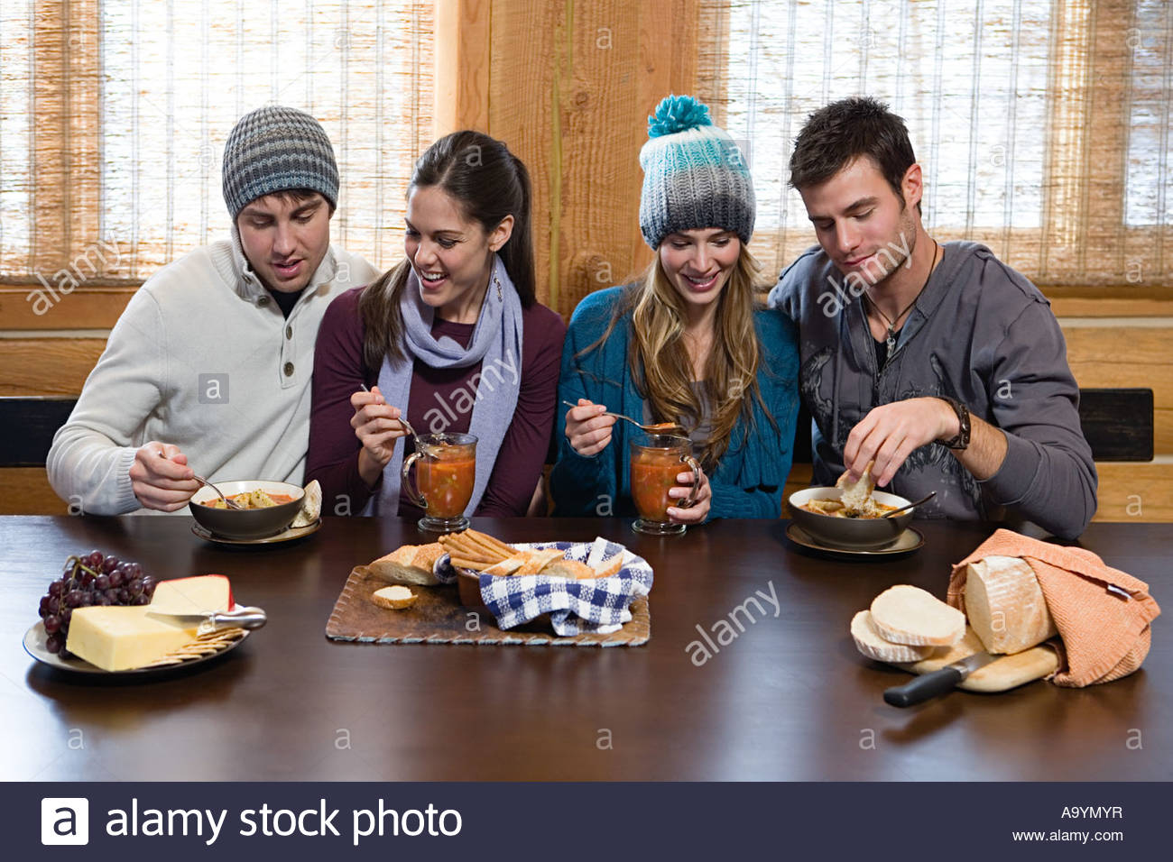 Having Lunch With Friends Stock Photos & Having Lunch With Friends ...