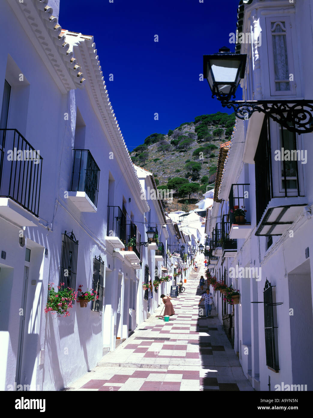 CALLE SAN SEBASTIAN MIJAS ANDALUSIA SPAIN Stock Photo - Alamy