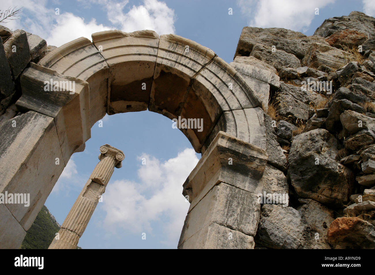 archway in ruin city of Ephesus in Turkey Stock Photo - Alamy