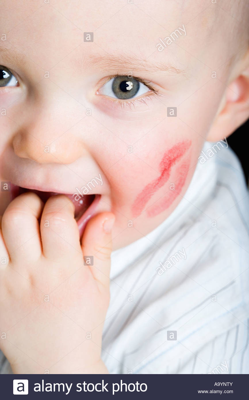 Lipstick Kiss On The Cheek Stock Photos & Lipstick Kiss On The Cheek ...